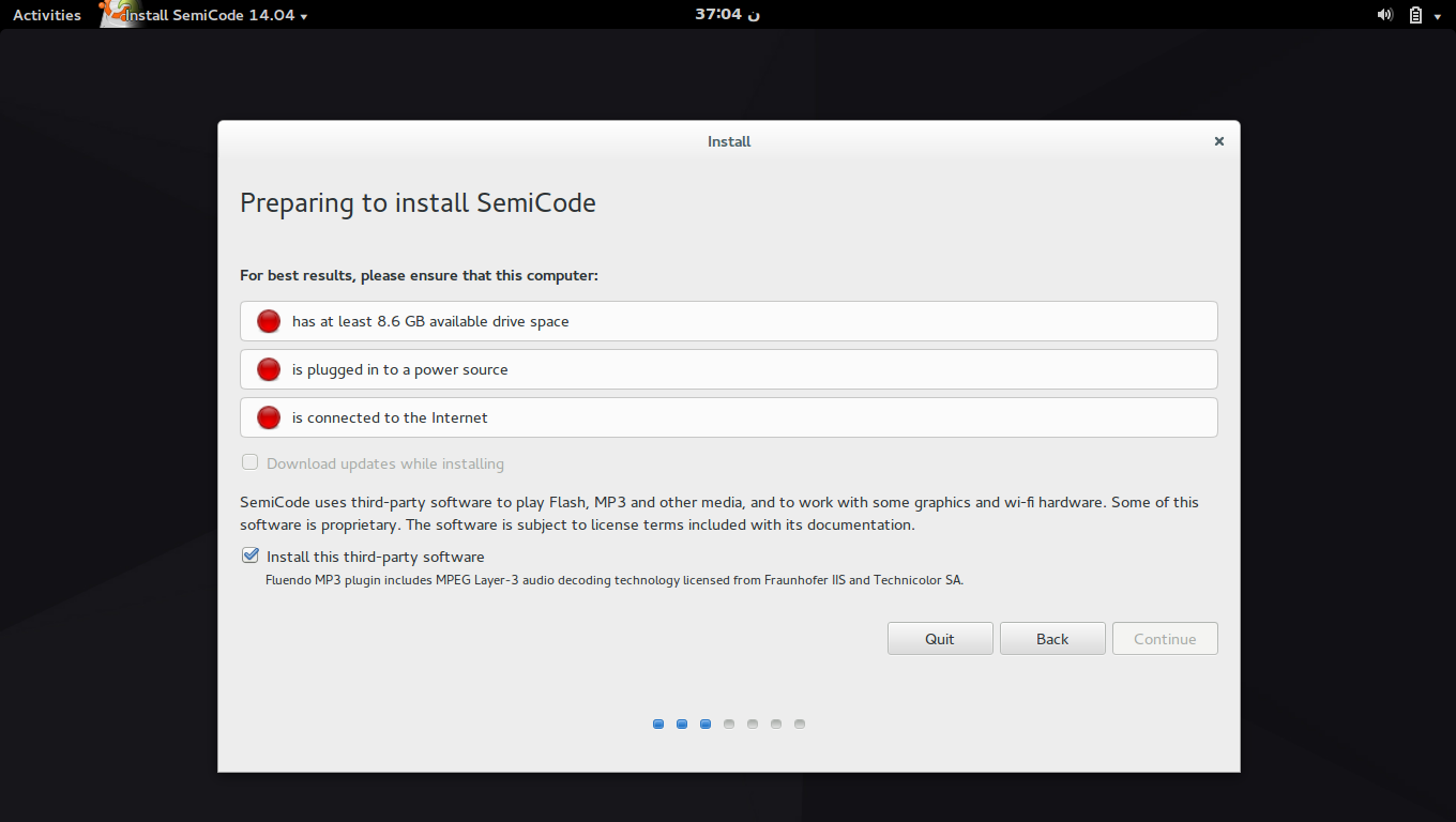 Semicode OS Screenshot gallery